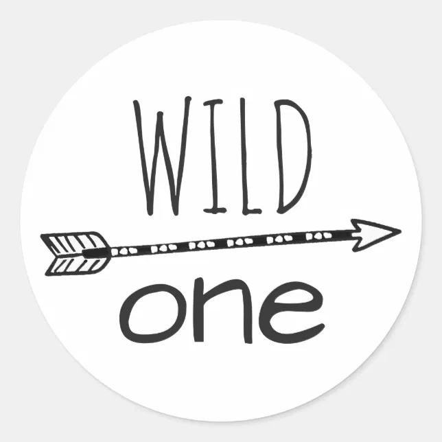 Wild One Arrow First Birthday Stickers | Zazzle