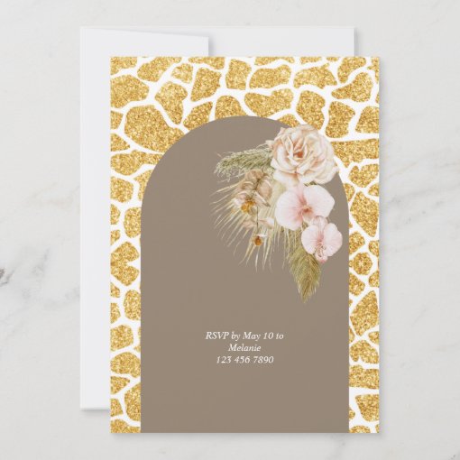 Wild one baby animals boho arch 1st birthday invitation | Zazzle