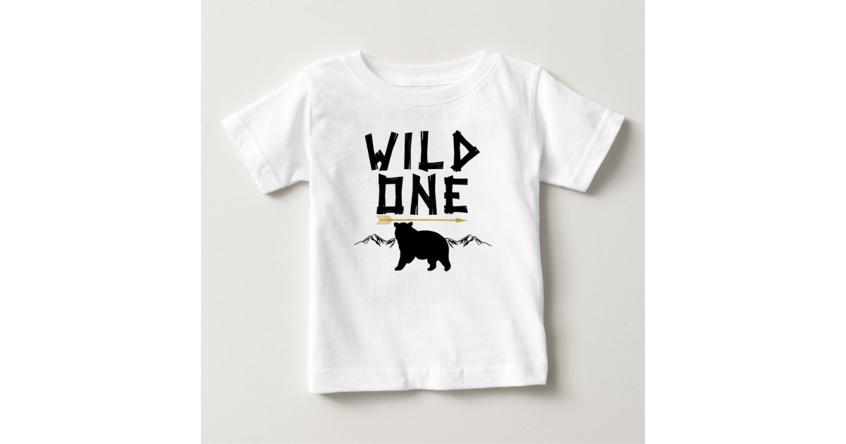 Wild One Bear Arrow 1st Birthday Shirt | Zazzle