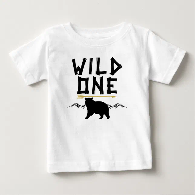 Wild One Bear Arrow 1st Birthday Shirt | Zazzle