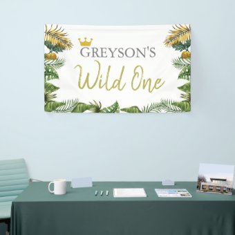 Wild One Birthday Banner - First Birthday Decor | Zazzle