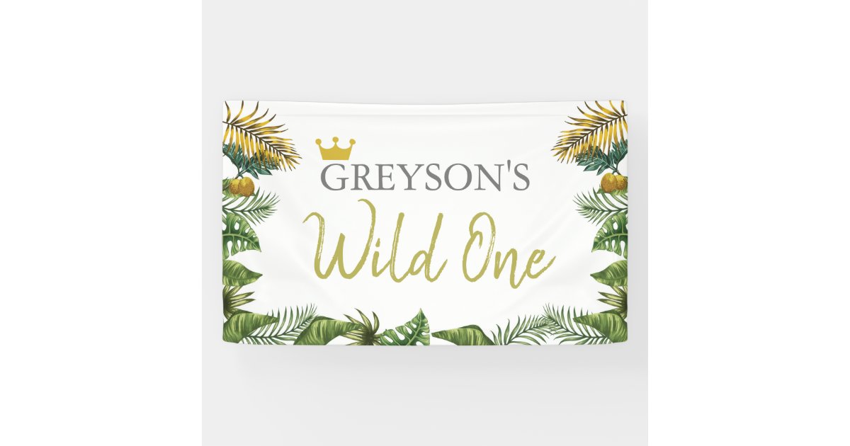 Wild One Birthday Banner - First Birthday Decor | Zazzle