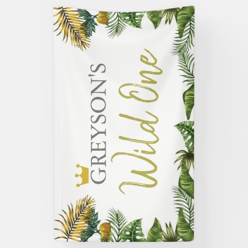 Wild One Birthday Banner - First Birthday Decor | Zazzle