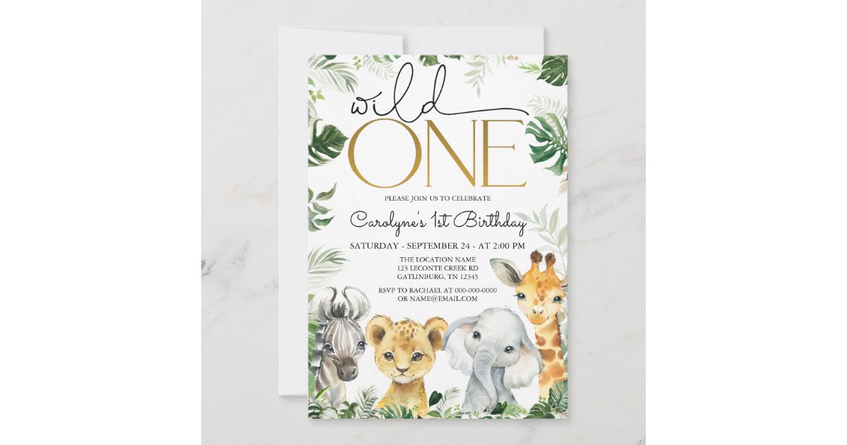 Wild One Birthday Boy Invitation | Zazzle