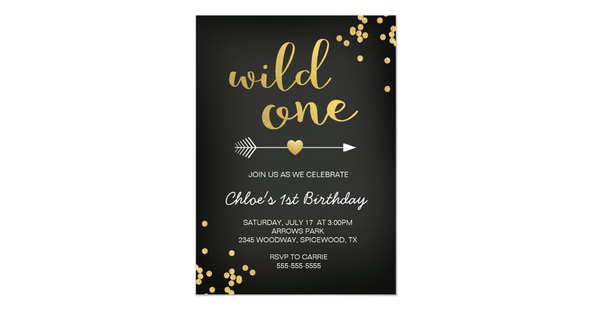 Wild One Birthday Invitation | Zazzle.com