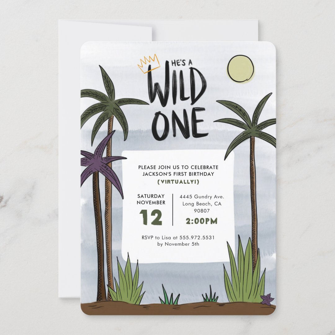 Wild One Birthday Invitation | Zazzle