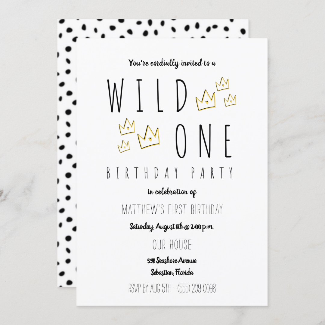 Wild One Birthday Party Invitation | Zazzle