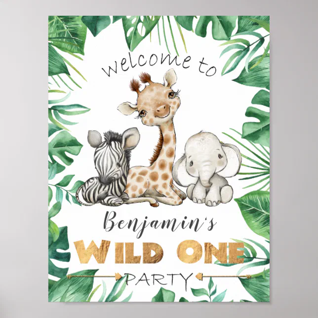 Wild One Birthday Party Welcome Door Sign | Zazzle