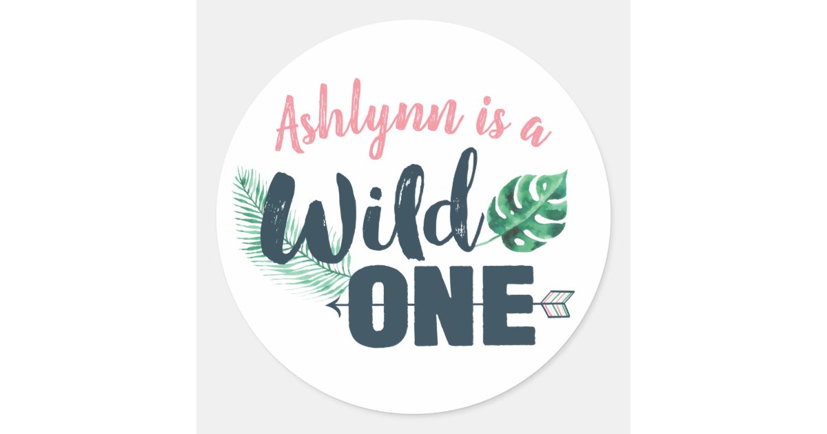 Wild ONE Birthday Sticker | Zazzle