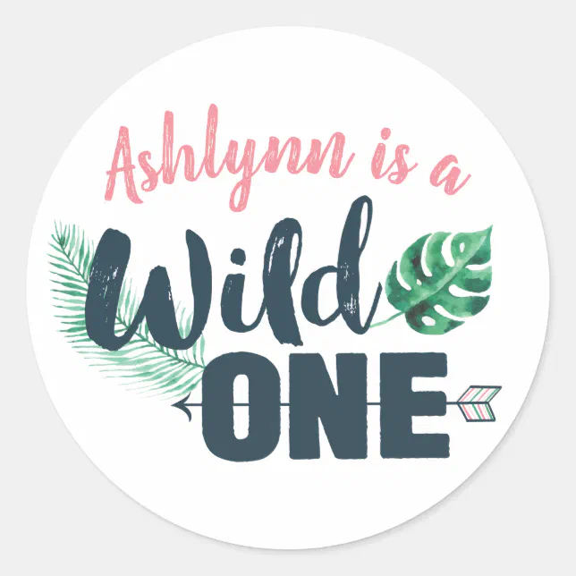 Wild ONE Birthday Sticker | Zazzle