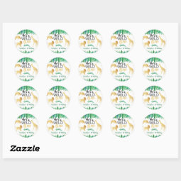 Wild One Boys First Birthday Party Favor Classic Round Sticker | Zazzle