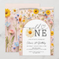 Wild One Colorful Wildflower 1st Birthday Invitation | Zazzle