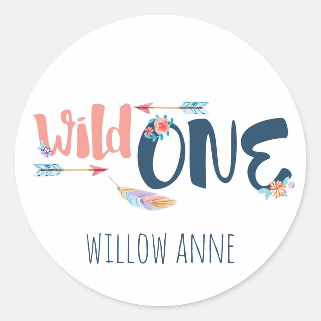 Wild One First Birthday Stickers | Zazzle