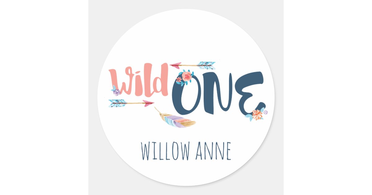 Wild One First Birthday Stickers | Zazzle