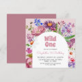 Wild One Flowers 1'st Birthday Invitation | Zazzle