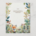 Wild One Fox Baby Woodland Animals 1st Birthday | Zazzle