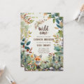 Wild One Fox Baby Woodland Animals Rustic Invitation | Zazzle