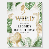 Wild One Jungle Safari 1st Birthday Welcome Sign | Zazzle
