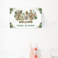 Wild One Jungle Safari Animals Birthday Welcome Banner | Zazzle
