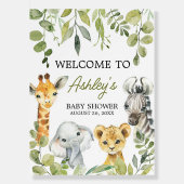 Wild One Jungle Safari Baby Shower Welcome Sign | Zazzle