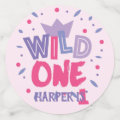 Wild One Jungle Theme Girl First Birthday Confetti | Zazzle