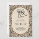 Wild One Leopard Print Neutral 1st Birthday Invitation | Zazzle