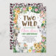 Wild One Leopard Print Safari 1st Birthday Invitation | Zazzle