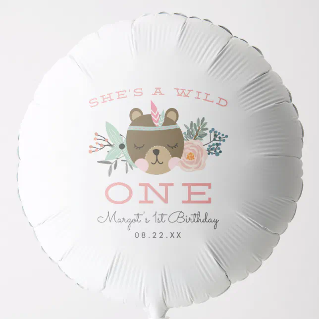 Wild One | Personalized First Birthday Balloon | Zazzle