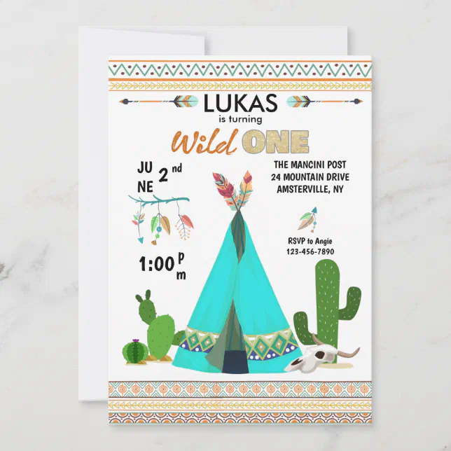 Wild ONE Photo Invitation | Zazzle