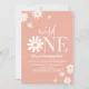 Wild One Pink Daisy 1st Birthday Invitation | Zazzle