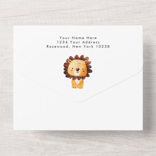 Wild One Safari Baby Shower Boy All In One Invitation | Zazzle