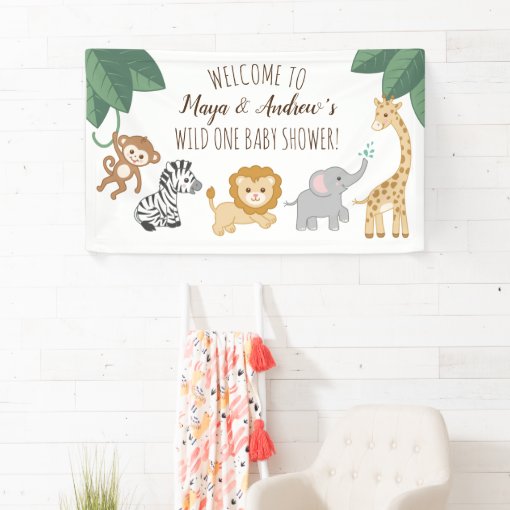 Wild one Safari / Jungle theme welcome sign | Zazzle