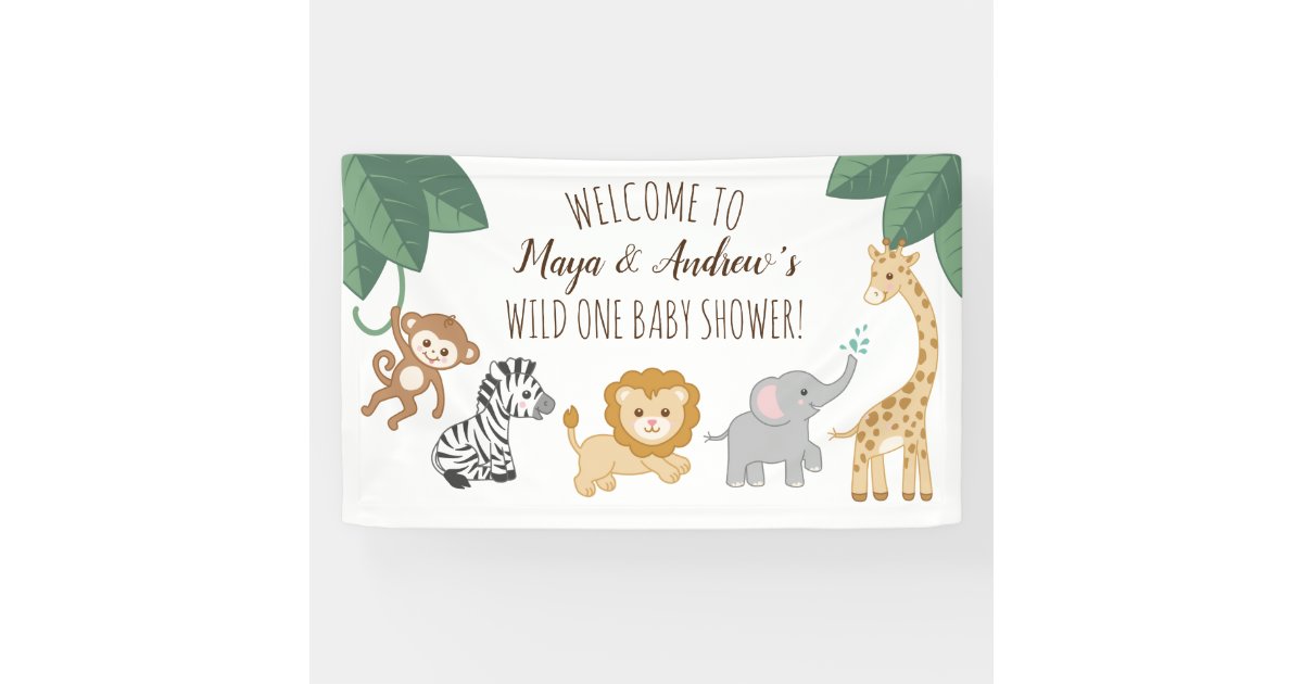 Wild one Safari / Jungle theme welcome sign | Zazzle