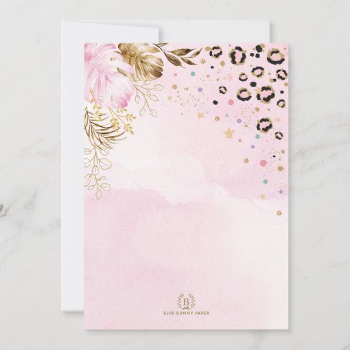 Wild Party Animals Safari Leopard Print Birthday Invitation | Zazzle