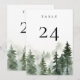 Wild Pine Forest Table Number Card | Zazzle