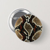 wild reptile pattern colorful python snake print pinback button | Zazzle