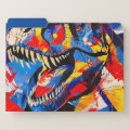 Wild Retro T-rex Dinosaur Fusion File Folder | Zazzle