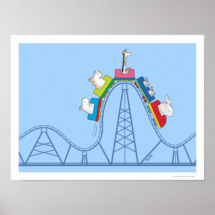 WILD RIDE ROLLER COASTER by Sandra Boynton Poster | Zazzle