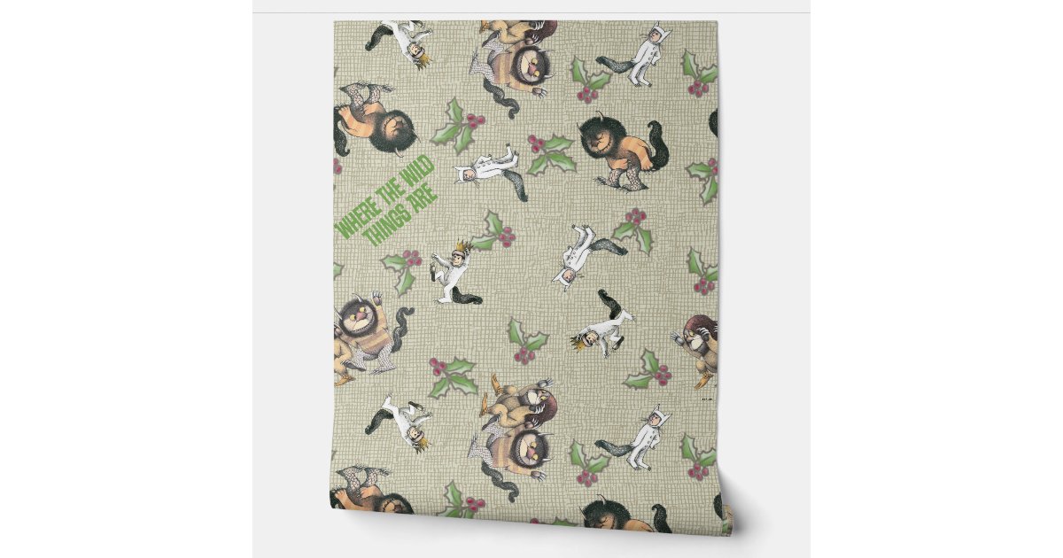 Wild Rumpus Holiday Pattern Wallpaper | Zazzle