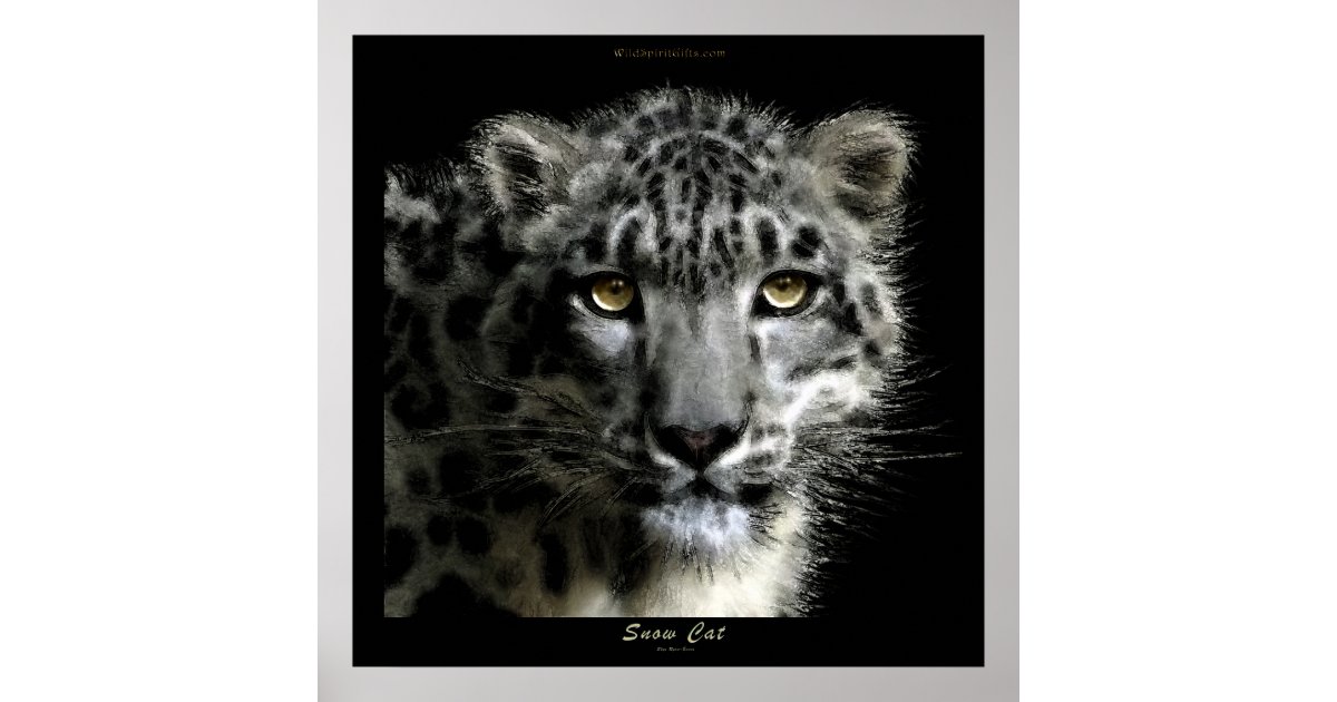 WILD SNOW LEOPARD Art Print | Zazzle