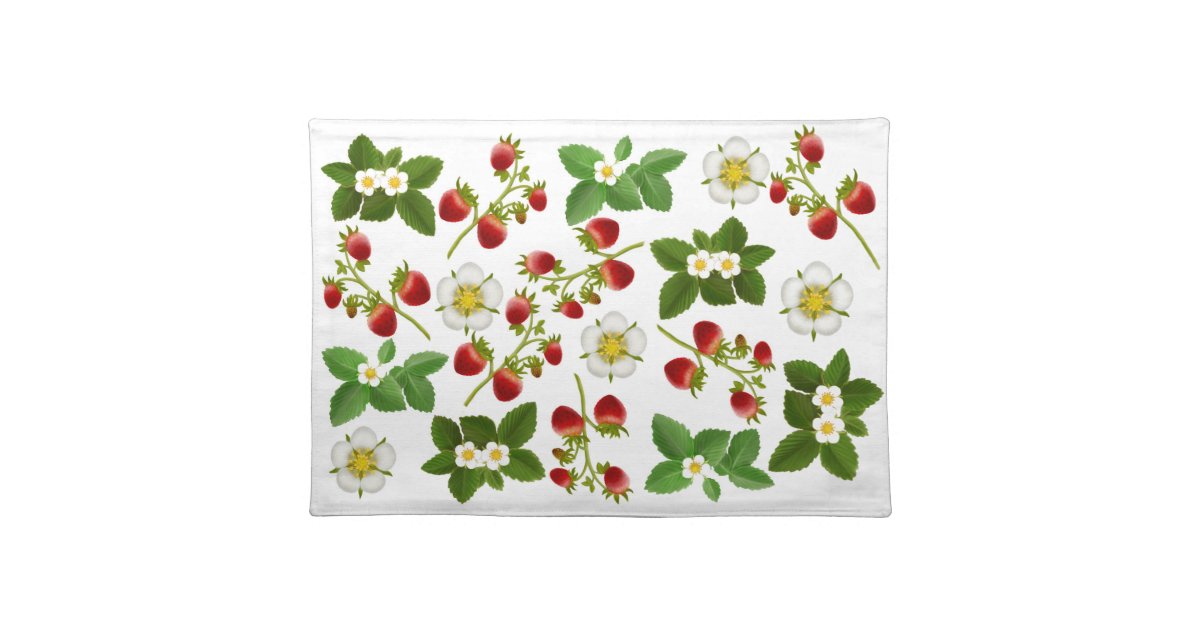 Wild Strawberries Placemat | Zazzle