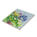 Wild summer flowers ceramic tile | Zazzle