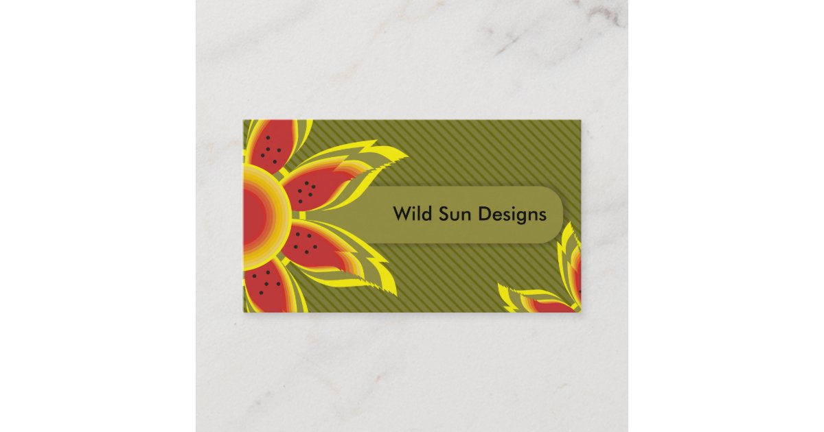 Wild Sun Designs Business Cards. Business Card | Zazzle