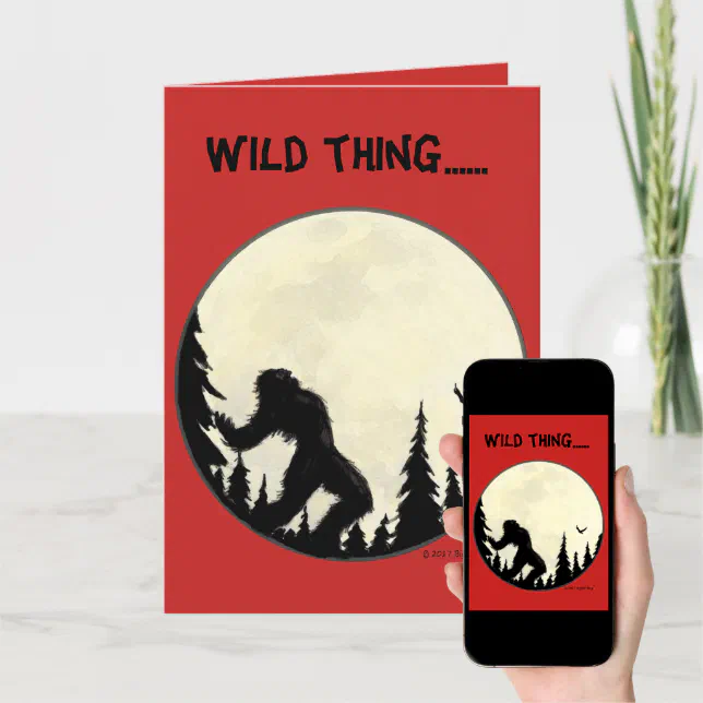 Wild thing Valentine's Day card in red | Zazzle