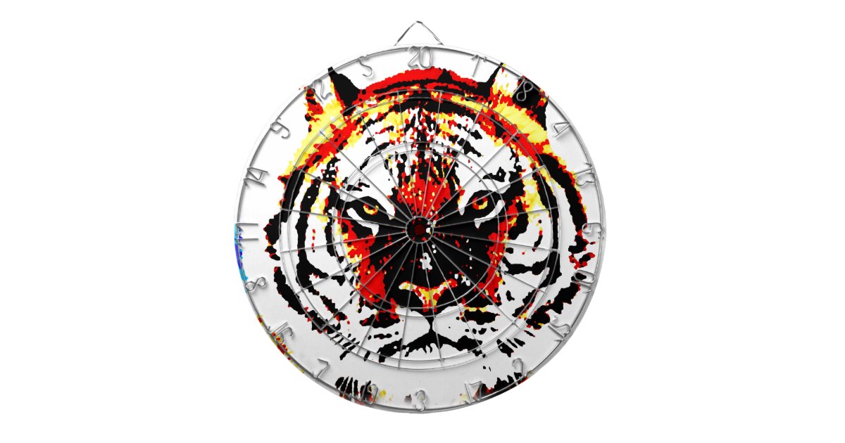 Wild Tiger Dart Board | Zazzle