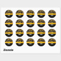 Wild Tiger Fur Pattern Thank You Classic Round Sticker | Zazzle