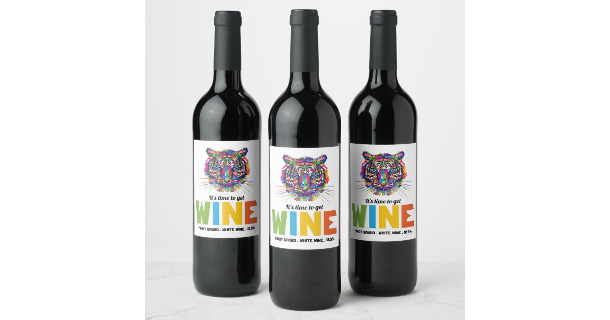 Wild Tiger Wine Label | Zazzle