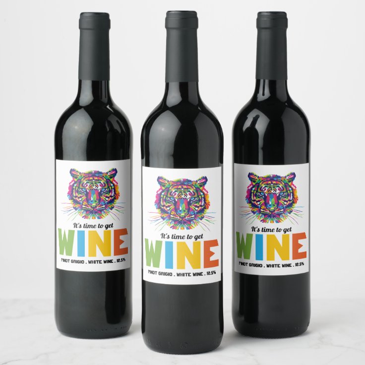 Wild Tiger Wine Label | Zazzle