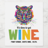 Wild Tiger Wine Label | Zazzle