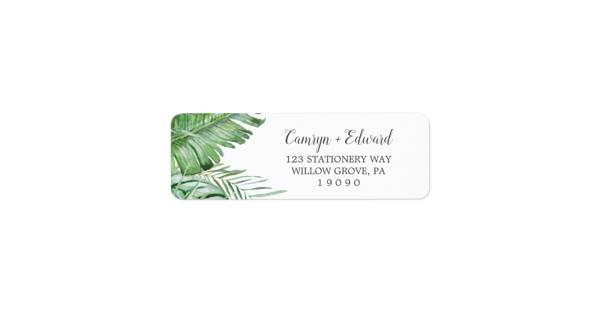 Wild Tropical Palm Return Address Label | Zazzle.com